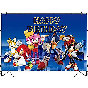 60x40 Inches Birthday Backdrop for Party, Soni Birthday Decoration with Good Wrinkle Resistance, Birthday Party Supplies as Background, Happy Birthday Banner 5X3 ft for Kids, Boys, and Girls