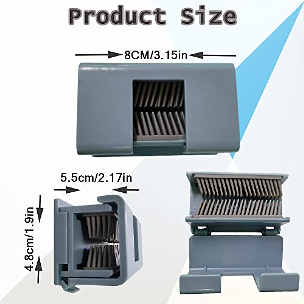 Shower Hair Catcher Wall Mount, Easy to Install and Clean Hair Trap for Shower Drain Protector, Durable Shower Drain Hair Catcher, Reusable Bathroom Gadgets Hair Collector for Shower, Light Blue