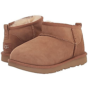 UGG Girls Kids' Classic Ultra Mini Fashion Boot, Chestnut, 4 Big