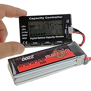 SoloGood RC Cellmeter 7 Digital Battery Capacity Checker Lipo Battery Tester RC Battery Voltage Tester for LiPo/Li-ion/Nicd/NiMH Cell Meter Battery Checker Tester