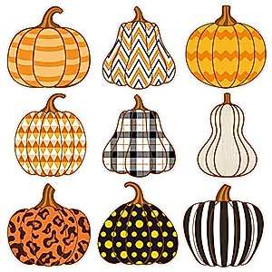 45 Pcs 6'' Pumpkin Bulletin Board Cutouts for Fall Halloween Thanksgiving Classroom Pumpkin Party Decorations Farmhouse Accents