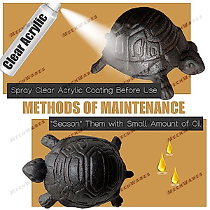 MechWares – Animal Style Cast Iron Key Hider- Hidden Key Holder for Outdoor and Indoor -Room Decoration- Garden Accessory- for Key | Ear Studs | Ring | Paper Clip- 1 Pcs (Turtle-Small)