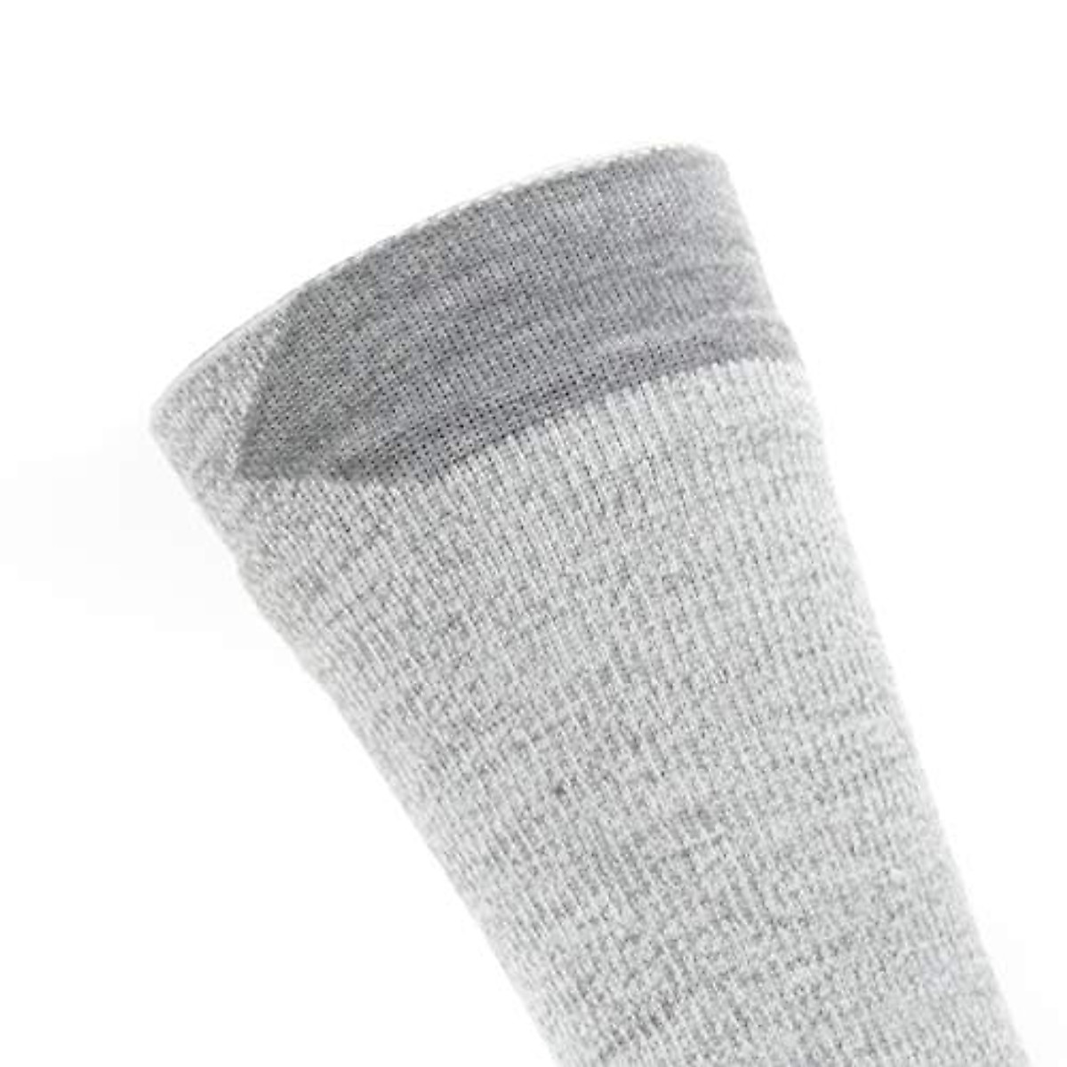 SEALSKINZ Unisex Waterproof All Weather Mid Length Sock, Grey/Grey Marl, Large