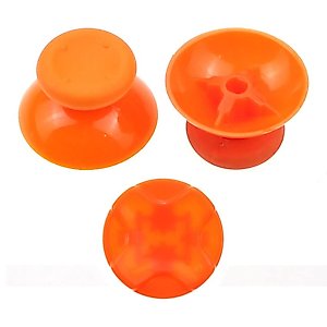 2pcs Analog Sticks Thumbsticks Joystick Cap Mushroom Grip Cover + Dpad D Pad Cross Buttons for Xbox 360 Controller (Orange)