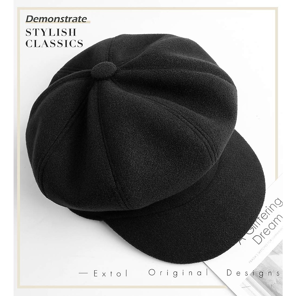 Sumolux Women Beret Cap Newsboy Hat French Wool Classic Autumn Spring Winter Hats