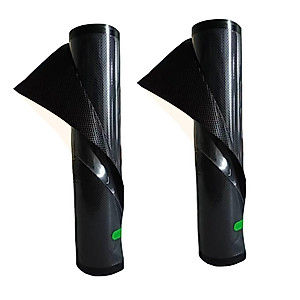 Vacuum Sealer Bags Rolls For Food Saver,Seal a Meal, Weston. Commercial Grade, BPA Free,Great for vac storage Bags, Meal Prep with sous vide (11''x16', Black and Clear)