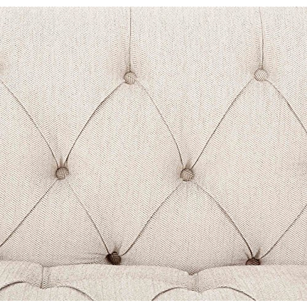 Homelegance St. 30" Claire Fabric Chesterfield Chaise, Almond Brown