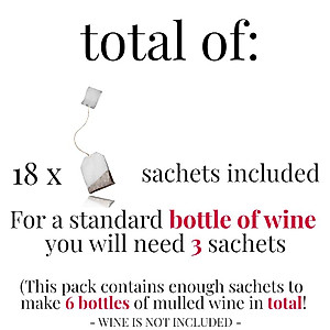 Genuine German Mulled Wine Spice Mulling Spices Mix Gluhwein - 18 x 0.5Oz Sachets - Glühwein Gewürz by Meßmer – with Helen’s Own Recipe Instruction Booklet – Winter Punch spice mix