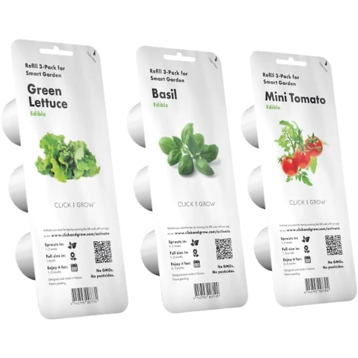 Click & Grow Indoor Herb Garden Kit with Grow Light | Easier Than Hydroponics Growing System | Smart Garden for Home Kitchen Windowsill | Vegetable & Herb Garden Starter Kit with 9 Plant pods, Gray