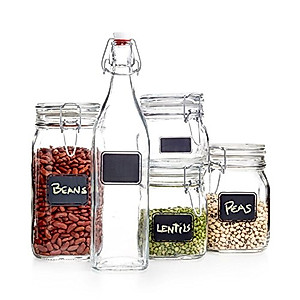 Bormiolio Rocco Jar with Chalkboard, 50.8 Oz