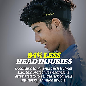 Storelli ExoShield Head Guard, Military-Grade Head Protection, Foam Padding Headband, Official Headgear of US Club Soccer, Black, Size 2