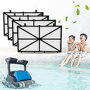 Sancera Ultra-Fine Filter for Dolphin Parts 9991432-R4, Compatible with Dolphin m400, m500, Nautilus CC Plus Robotic Pool Cleaner Filters Replacement, White, 10.5 × 6.38 inch