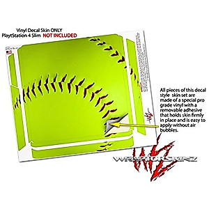 Vinyl Decal Skin Wrap compatible with Sony PlayStation 4 Slim Console Softball (PS4 NOT INCLUDED)