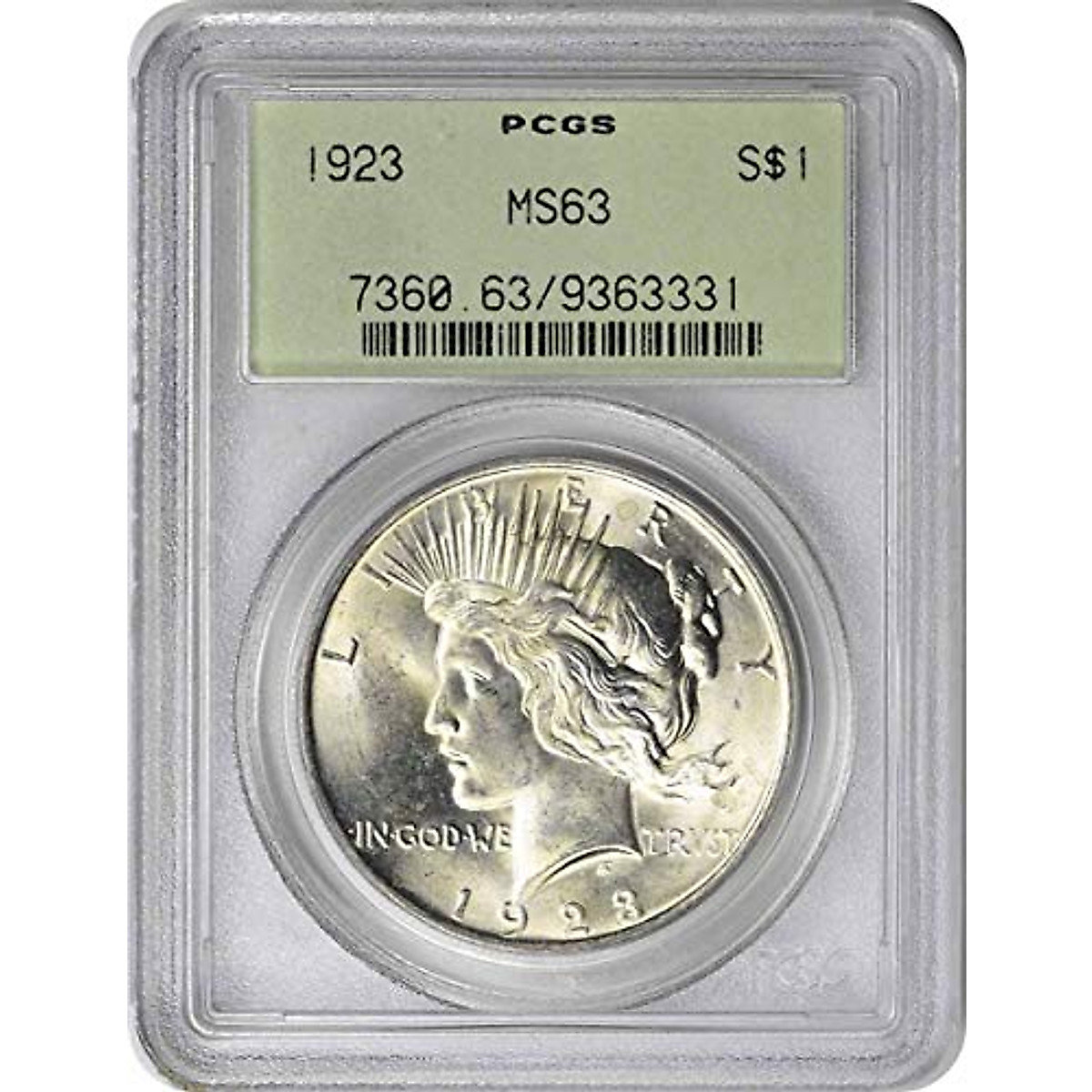 1923 Peace Dollar MS63 PCGS