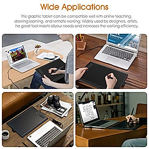 GAOMON M10K 10 x 6.25 Inches Graphic Drawing Tablet with 8192 Levels Battery-Free Stylus and 10 Customizable Hot-Keys for Digital Drawing & OSU & Online Teaching-for Mac&Windows