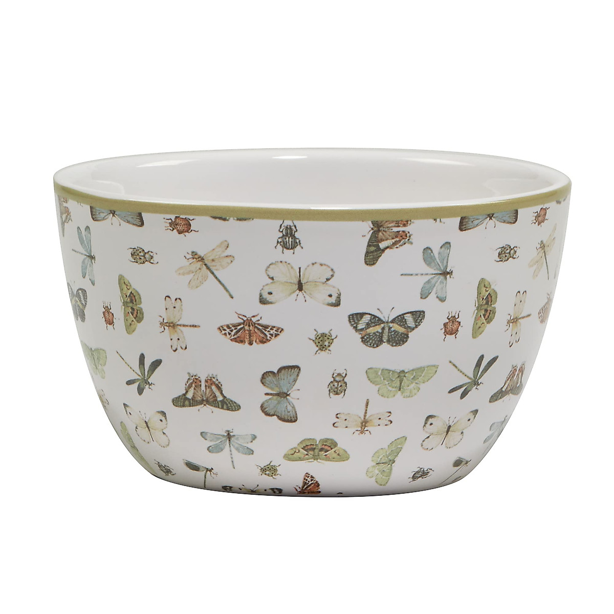 Certified International Green Fields 24 oz. Ice Cream/Dessert Bowls, Set of 4 Assorted Designs, Multicolor