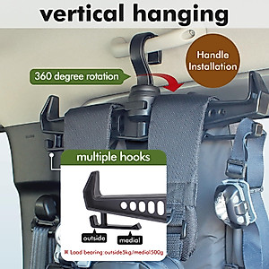 TRANSWARPS Heavy Duty Hanger for Tactical Gear Vest W/ 360°Rotatable Hook | Multipurpose Standard Plastic Hangers for Body Armor,Police,Military Gear,Scuba Diving, Survival Equipment (Black)