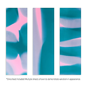 Teak Tuning Pro Duro Grip Tape, Pink & Teal Swirl - Ultra Premium, Custom Teak Silicone Polymer Blend - 41A Durometer for Ultimate Grip, Comfort, Control & Performance - 0.7mm Thick