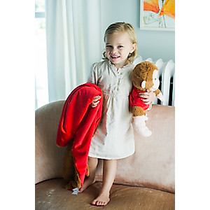 Animal Adventure | Cuddle Bundles | Curious George | Super-Soft Machine Washable Blankie & Plush Toy Brown, 11 inches