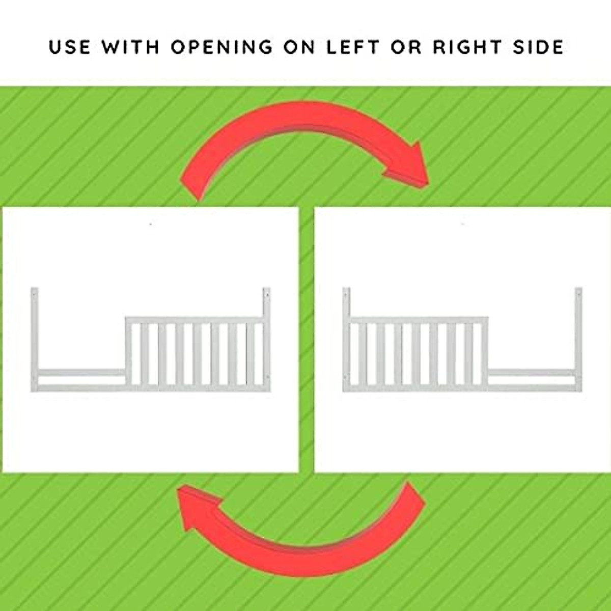 CC KITS Toddler Bed Safety Guard Rail Compatible with Oxford Baby, Soho Baby, Ozlo Baby & Avalon Baby Cribs (Oyster White, Option 1)