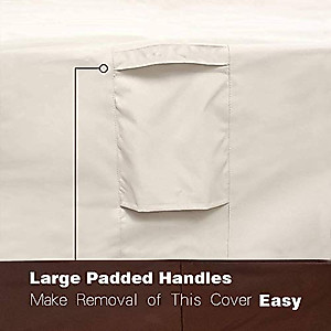 Vailge Patio Chair Covers, Lounge Deep Seat Cover, Heavy Duty and Waterproof Outdoor Lawn Patio Furniture Covers (4 Pack - Small, Beige & Brown)