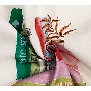 kate spade new york Canvas Tote Bag for Women, Cute Tote Bag for Teacher, Canvas Beach Bag, Book Tote with Pocket, Bookshelf