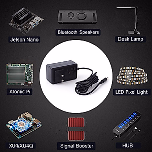 [UL Listed] MIXGOO 5V 4A Power Supply Charger (Input AC 100V-240V, Output DC 5 Volt 4 Amp 20 Watt) Adapter Switching Transformer Converter DC 5.5mm x 2.1mm / 5.5mm x 2.5mm Universal