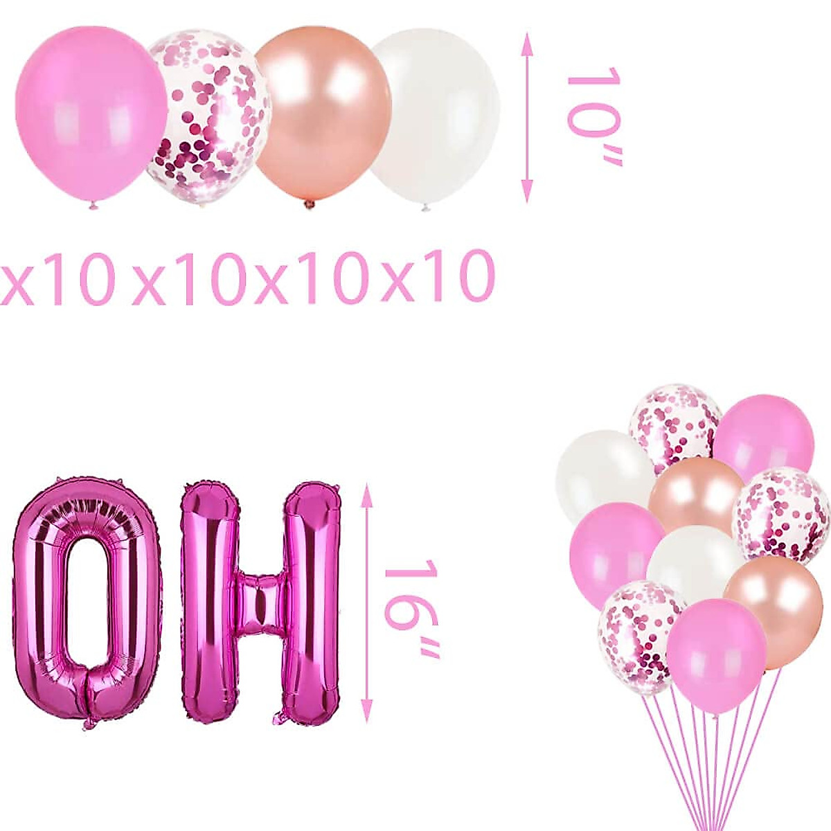 Lingerie Party Decorations Pink Lingerie Ooh La La Balloons Lingerie Shower Decor for Bridal Shower/Bachelorette/Slumber Sleepover/Spa Ladies/ Girls Night Party Supplies Decorations