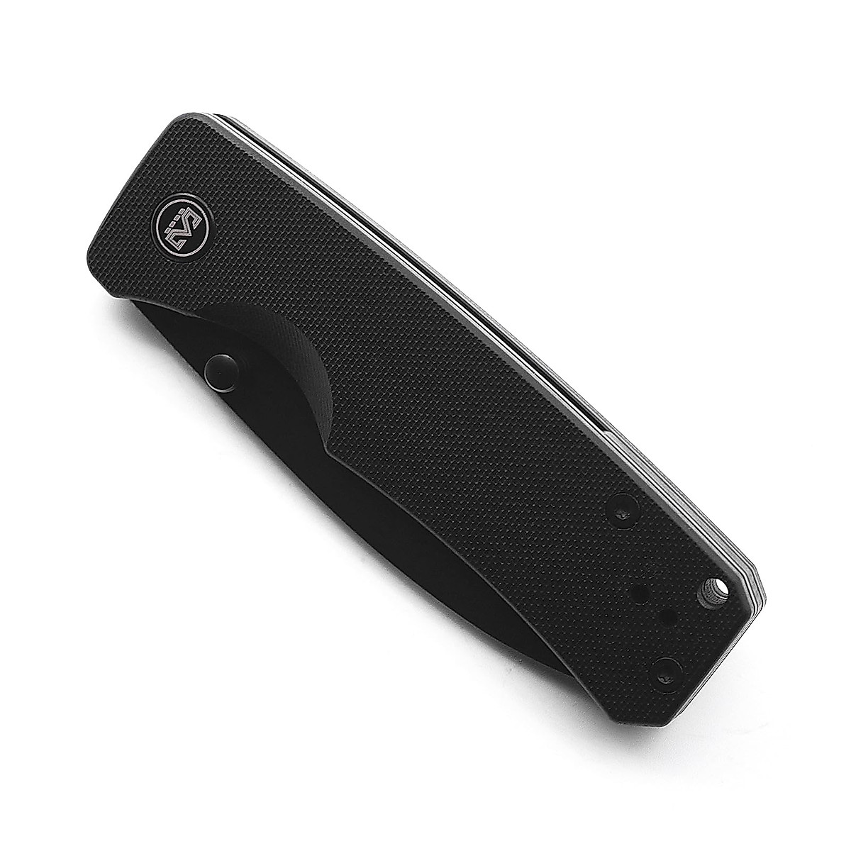 Miguron Knives M Pelora Pocket Folding Knife,3.18" Black PVD14C28N Blade Black G10 Handle With Titanium Pocket Clip,Camping Hiking Knife MGR-804BK