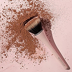 EcoTools 360 Ultimate Blend Makeup Brush Kit, For Cream, Liquid, & Powder Foundation, Blush, & Bronzer, Buff & Blend Makeup, Full Coverage, Dense Bristles, Vegan & Cruelty-Free, 3 Piece Set
