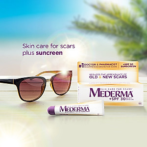 Mederma Scar Cream Plus SPF 30, Sunscreen, Protects from Sun Damage, Reduces The Appearance of Scars, (20 g), 0.7 Ounce