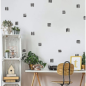 Line Wall Decals Modern Wall Stickers Black Vinyl Stickers for Wall Removable Peel and Stick Wall Decals Irregular Stripe Wall Sticker for Nursery Kids Room Living Room Bedroom Office Terracotta Decor