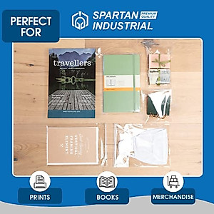 Spartan Industrial - 8" X 10" (1000 Count) Crystal Clear Resealable Polypropylene Poly Bags for Packaging, Clothing & T Shirts - Self Seal & Reinforced