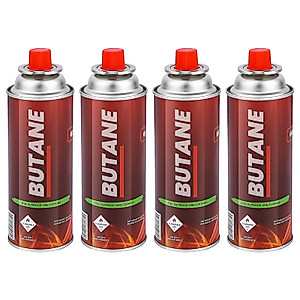 National Standard Butane Fuel Cylinders| 8oz Butane Canisters for Portable Stove | Butane Torch Replacement Canisters | Pack of 4