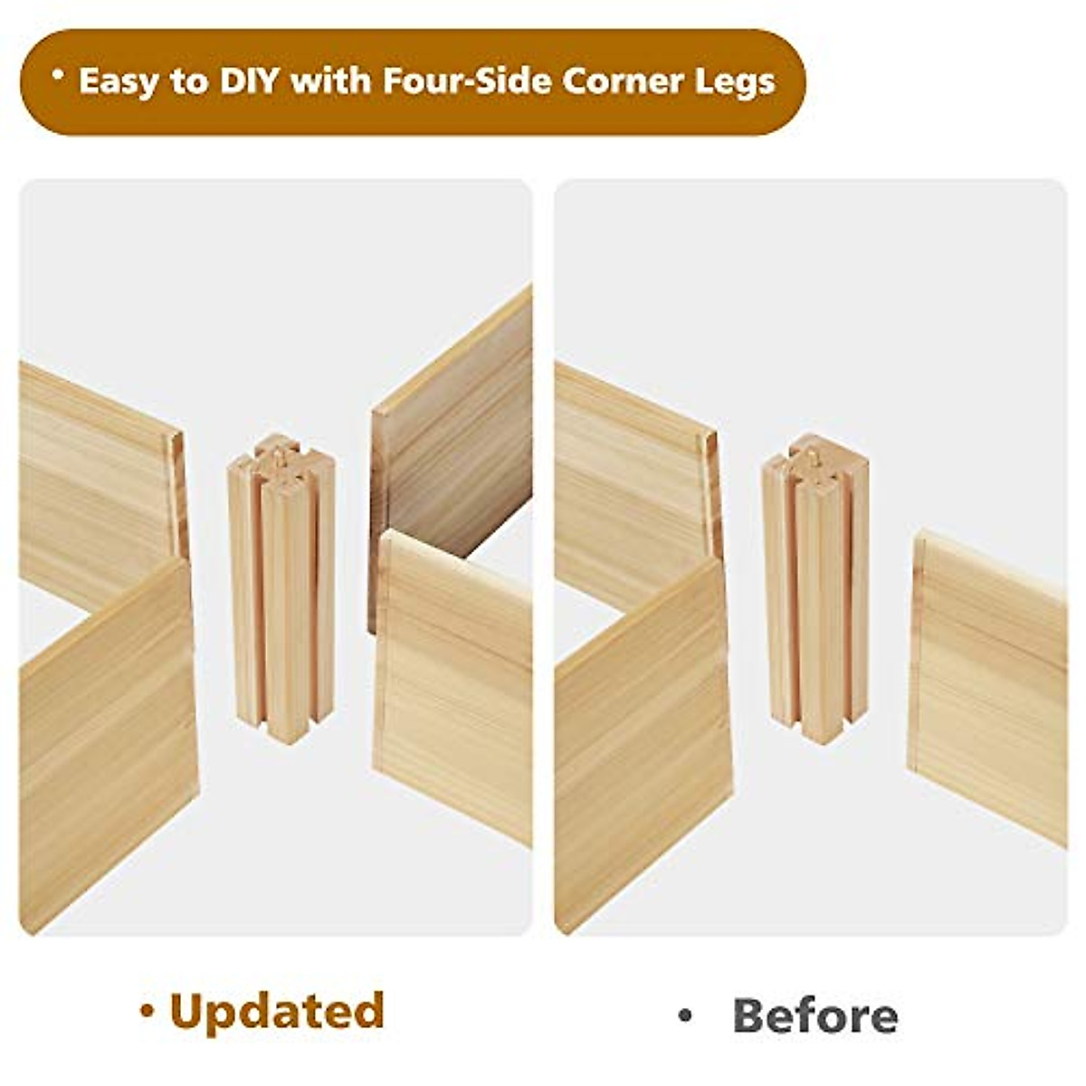 Giantex U-Shaped Raised Garden Bed, Wood Raised Garden Planter Box for Vegetables and Flowers, Easy Assembly, Garden Container for Backyard, Patio, Balcony (92.5" Lx95 Wx11 H)