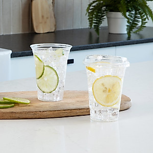 200 Clear Plastic Cups | 16 oz Plastic Cups | Disposable Cups | PET Clear Cups | Plastic Water Cups | Plastic Beer Glass | Clear Plastic Party Cups