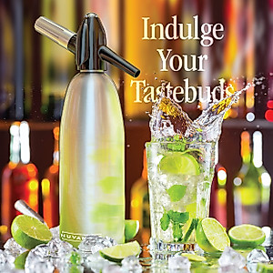 Nuvantee Soda Siphon - Ultimate sparkling Soda Maker - Aluminum - 1 Liter - With Free Cocktail Recipes