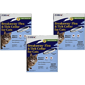Zodiac Breakaway Flea & Tick Collar for Cats 7 Month Supply - Pack of 3