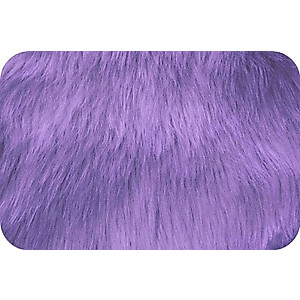 60'' Wide Faux Fur Luxury Shag Lavender Fabric By the Yard
