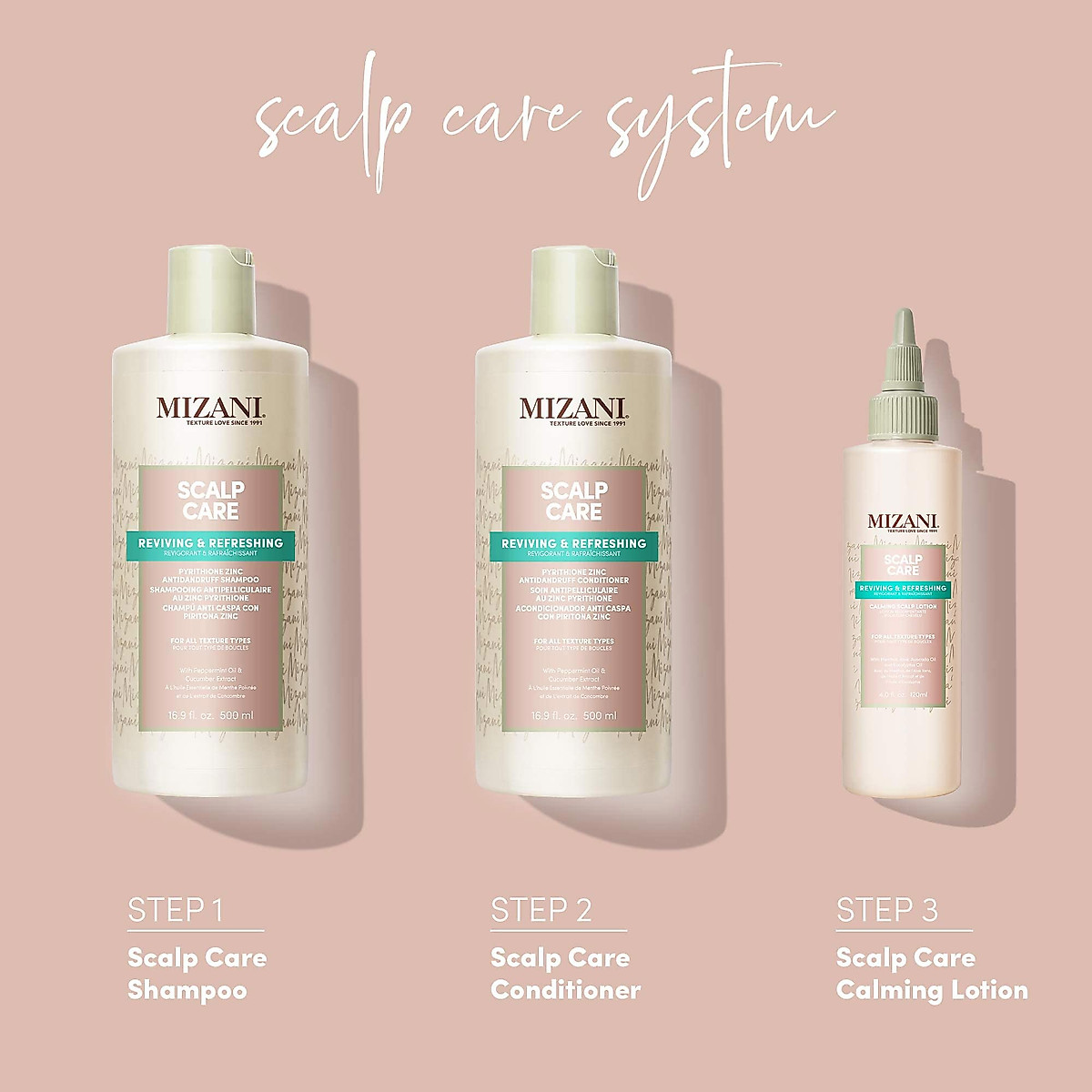 Mizani Scalp Care Calming Scalp Lotion |Dandruff Treatment | Nourishes & Soothes Scalp | For Curly Hair | 4 Fl Oz