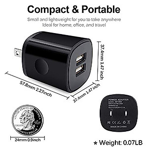 Android Charger for Samsung Galaxy J7 Prime/Crown/Star/Sky Pro/Pro/Perx,J3 Orbit,J2,J7 V,J6 Plus,J5,J4 Core,S7 S6 S5 A10 A6 Note 5 4,LG K40 K30 K20, Phone Wall Charger + Fast Charging Micro USB Cable