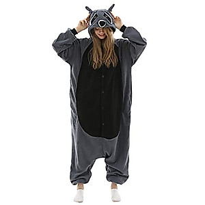 ofodoing Adult Animal One-piece Pajamas Cosplay Animal Homewear Sleepwear Jumpsuit Costume for Women Men…