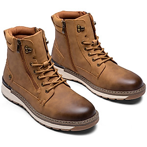 Vostey Boots for Men Comfortable Casual Chukka Mens boot(BMY8051 brown 10)