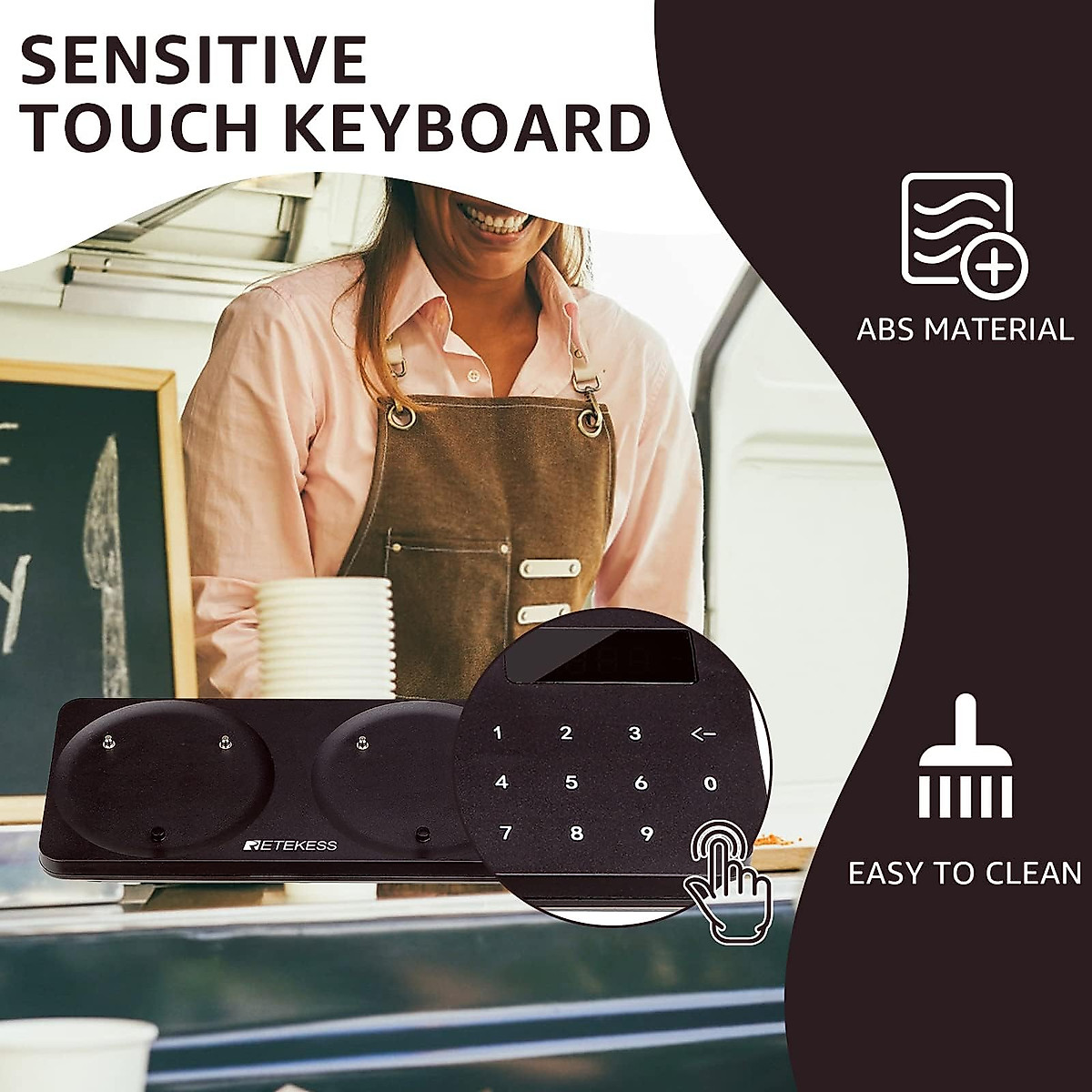 Retekess TD163 Pager System,Restaurant Buzzers Long Range,Set Vibration,Dual Charging Base,20 Coaster Pagers for Hospital,Kitchen,Medical Office,Nursery