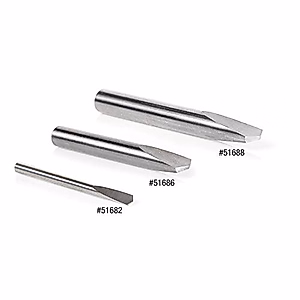 Amana Tool - 51689 CNC Solid Carbide 118° Pt. Spade Drill 3/8 Dia x 1 x 3/8 Shank