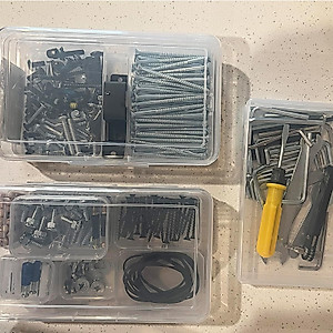 LANIAKEA 64PCS Mixed Sizes Plastic Storage Containers, Small Storage Containers with Lids, Empty Mini Small Storage Container Box for Small Items and Other Craft Projects, Clear