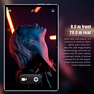 10.1 Inch Tablet, 100240V Octa Core 6GB RAM 128GB ROM 2.4G 5G Dual Band 1960x1080 IPS Tablet PC 8000mAh for 12.0 (US Plug)