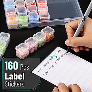 Mr. Pen- Diamond Painting Storage Containers, 28 Grids, 2 Pack, Bead Storage Containers with 160pcs Label Stickers, Diamond Art Storage Containers, Bead Box, Diamond Painting Organizer