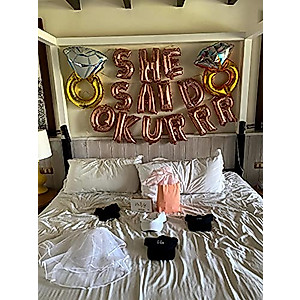 JeVenis She Said Okurrr Balloon Engagement Decoration Balloon She Said Yes Balloon Wedding Proposal Decoration Proposal Banner Bridal Shower Decor Hen Party Bachelorette Party Decoration
