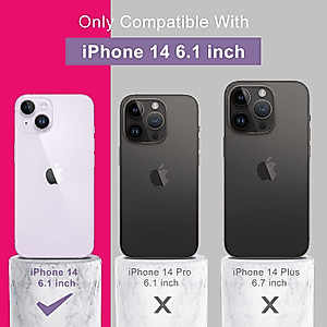 DEENAKIN Compatible with iPhone 14 Case with Screen Protector,Soft Flexible Silicone Rubber Cover for Women Girls for Women Girls,Slim Fit Shockproof Protective Phone Case 6.1" Hot Pink